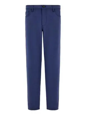 Canali Air Force Five Pocket Trousers - Blue