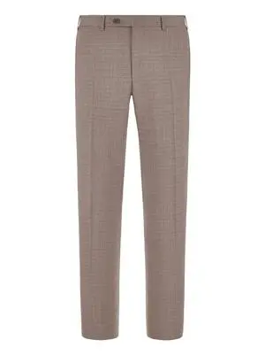 Canali Wool Regular-fit Pants - Brown