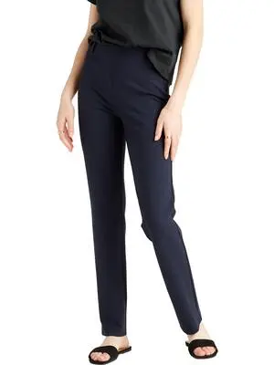 Quince Ultra-stretch Ponte Straight Leg Pants Tall - Navy