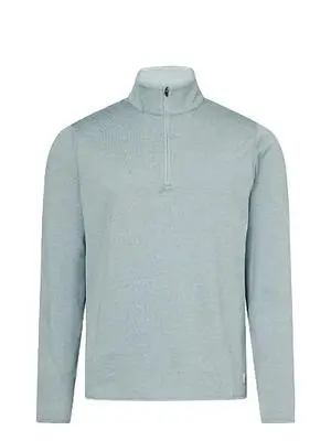 Vuori Ponto Half-zip Mock Neck Sweatshirt - Misty Blue Heather