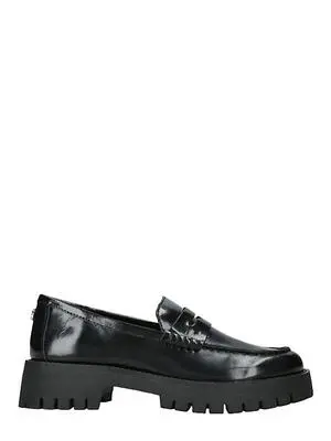 Steve Madden Langsten Leather Loafers - Black