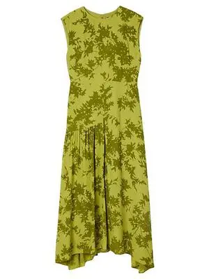 Whistles Floral-print Asymmetric-hem Woven Midi Dress - Multi-coloured