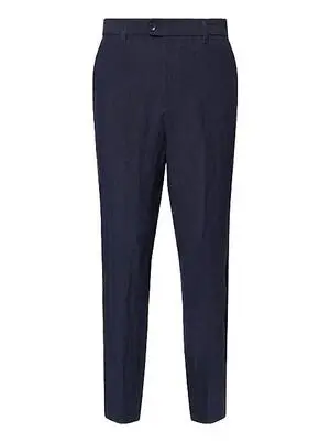PERCIVAL Tailored Linen Trousers - Navy