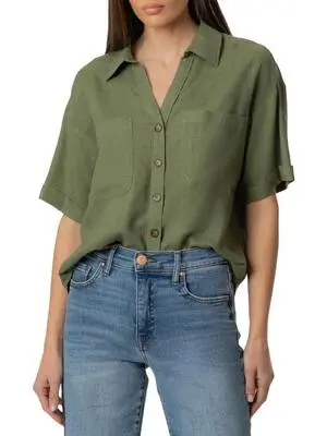 Kut From The Kloth Brianna Boxy Shirt Dill