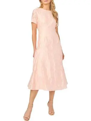 Ted Baker London Floral Jacquard Midi Dress - Cloud Pink