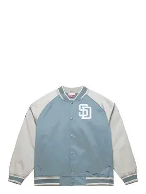 Mitchell & Ness San Diego Padres Satin Jacket - Gray