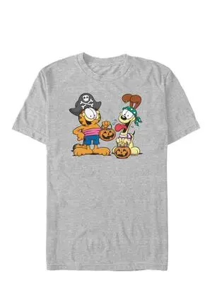 GARFIELD Halloween Duo Graphic T-shirt - Athletic Heather
