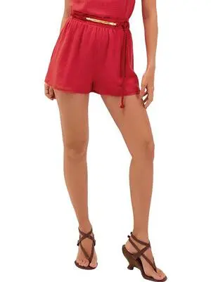 VIX PAULA HERMANNY Cotton Shorts - Red