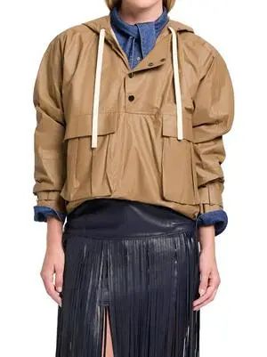 TWP Rain Check Water Repellent Hooded Anorak - Ermine