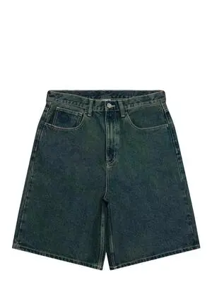 AAPE BY *A BATHING APE Logo Embroidered Denim Shorts - Blue