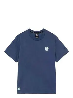 New Era Logo-Patch T-Shirt Blue