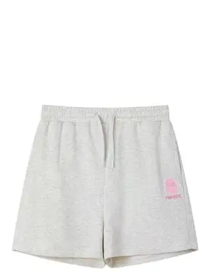 FINGERCROXX Drawstring Patch Pocket Shorts Grey