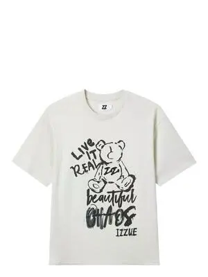 Izzue Graphic Print T-shirt - Neutrals