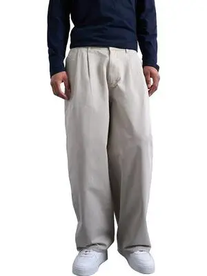 Topman Super Baggy Twill Trousers - Stone