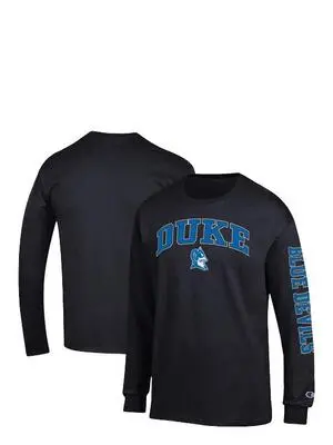Champion Duke Blue Devils Arch Over Logo 2-hit Long Sleeve T-shirt - Black