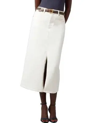 LOLA DENIM Halston High-rise Maxi Skirt - Raw