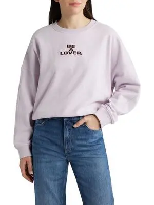 Hugo Boss Graphic Cotton Sweatshirt - Purple
