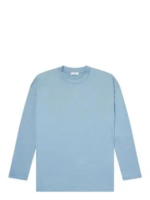 ATON ATON - Suvin Cotton Long-Sleeved T-Shirt - Men - Blue - L Blue