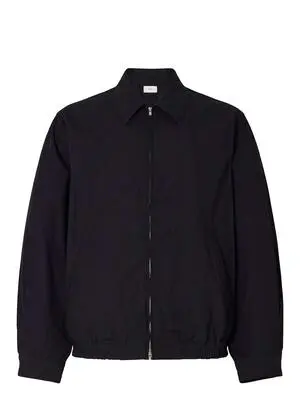 ATON Cotton-blend Gabardine Harrington Jacket - Black