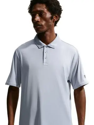 Nike Men's Par Dri-fit Sleeve Logo Golf Polo Grey