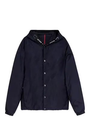 Moncler Trestraou Down Jacket With Grosgrain Profiles - Blue