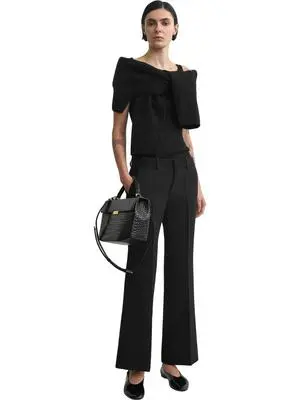 TOTEME Kick Flare Trousers - Black