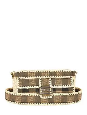 FWRD RENEW Fendi Pequin Baguette Shoulder Bag