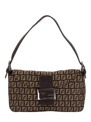 FWRD RENEW Fwrd Renew Fendi Zucchino Baguette Shoulder Bag - Brown