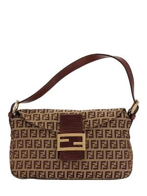FWRD RENEW Fendi Zucchino Baguette Shoulder Bag - Neutral