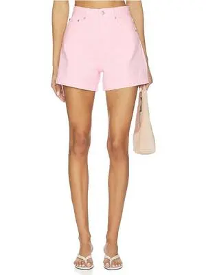PISTOLA Saige High Rise A-line Denim Shorts - Blush