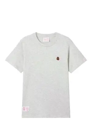 FINGERCROXX Logo-Patch Crew-Neck T-Shirt Grey