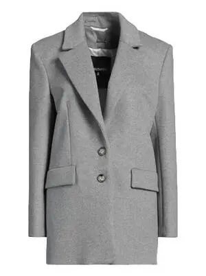 Patrizia Pepe Single-breasted Flannel Blazer - Grey