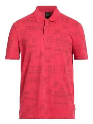Armani Exchange Polo Shirt Size Cotton, Elastane - Red