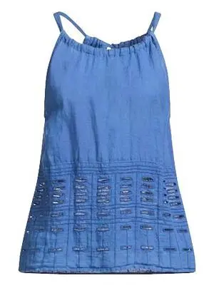 120% Lino Linen Top - Blue
