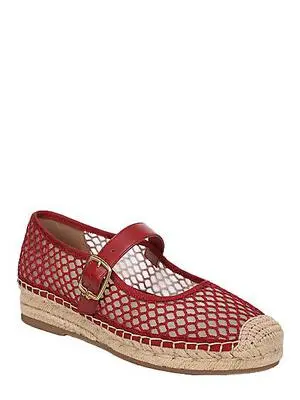Sam Edelman Mackie Mesh Mary Jane Espadrilles - Red