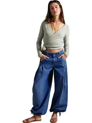 Free People We The Free Essential Lotus Balloon Jeans Moonshadow
