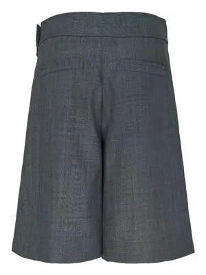 GANNI Mélange-effect Shorts - Grey