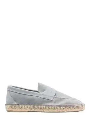 Eleventy Suede Penny Espadrilles - Blue