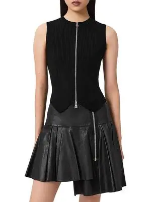 ALLSAINTS Cruz Zip Waistcoat - Black