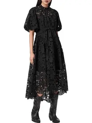 ALLSAINTS Odette Midi Dress - Black