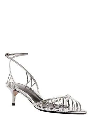 ALEXANDRE BIRMAN Solene Strappy Sandals - Silver