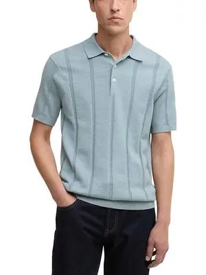Barbour Wellburn Stripe Polo Shirt - Slate