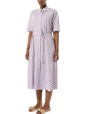 Marina Rinaldi Mrssenior Striped Shirt Dress - Purple