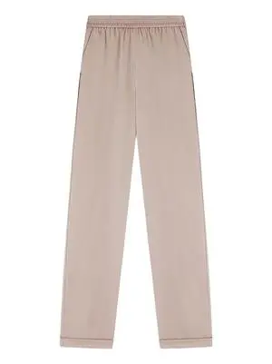 Emporio Armani Crepe Twill Straight Pants - Dune