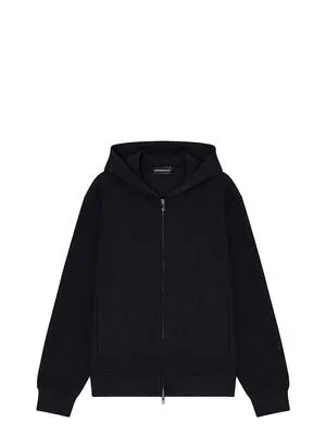 EMPORIO ARMANI Travel Essentials Interlock Zip Up Sweatshirt