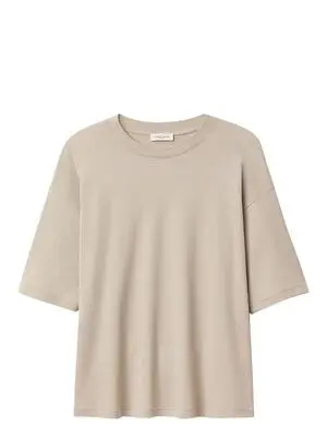 Lafayette 148 New York Drop Shoulder Tee - Cement