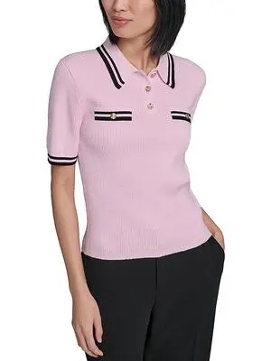Karl Lagerfeld Paris Johnny Collar Sweater - Ballet Slipper