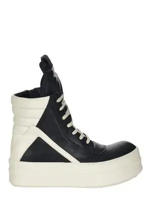 Rick Owens Mega Bumper Geobasket Sneakers - Black/milk