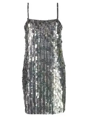 P.a.r.o.s.h Sequin Mini Dress - Silver
