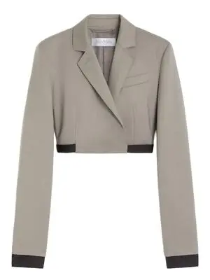 Max Mara Slim-fit Jacket In Wool, Mohair And Silk - Medium Grey
